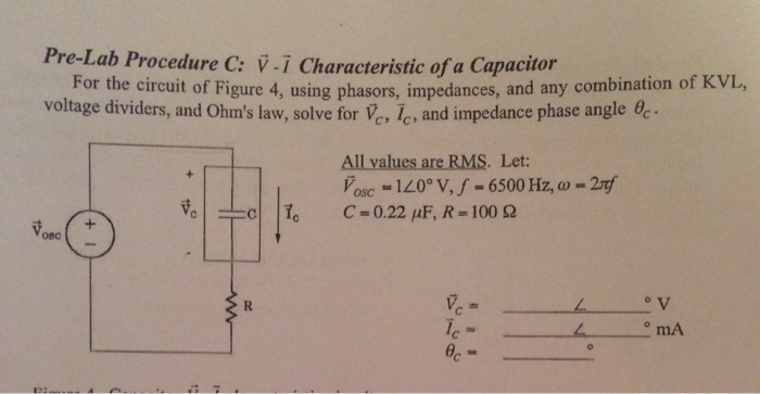 Solved For the circuit of Figure 3, using phasors, | Chegg.com
