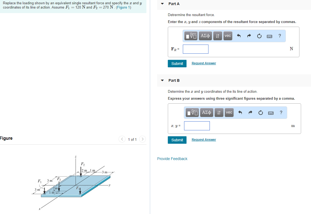 Solved Replace the loading shown by an equivalent single | Chegg.com