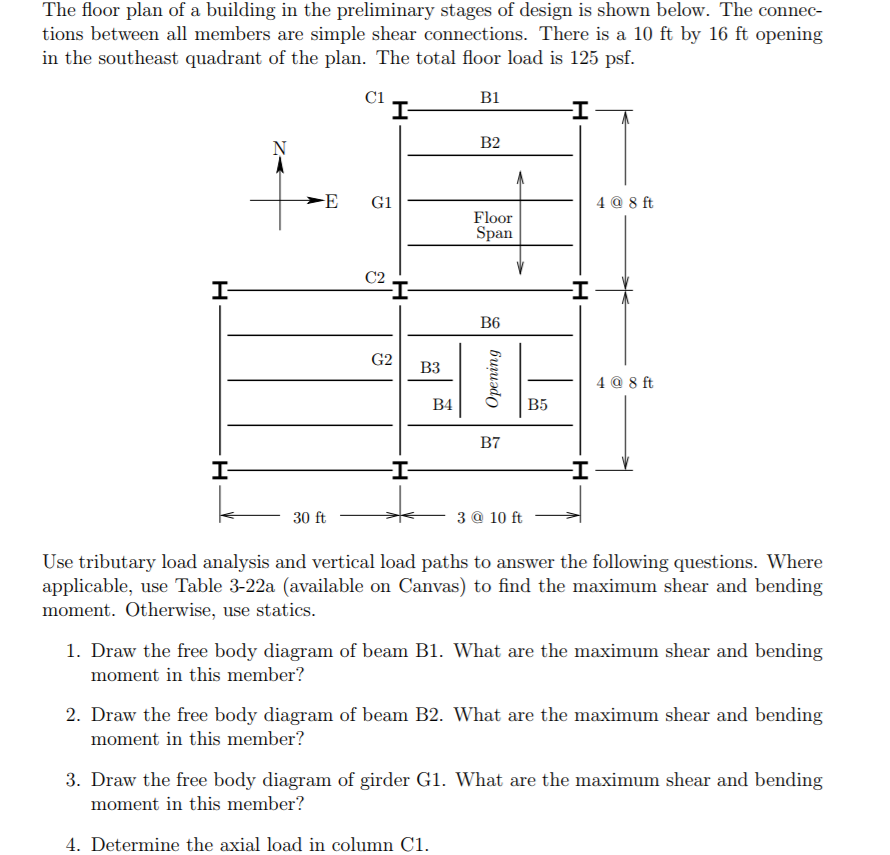 Solved The floor plan of a building in the preliminary | Chegg.com