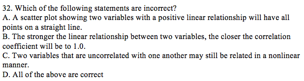 Solved If the population correlation between two variables | Chegg.com