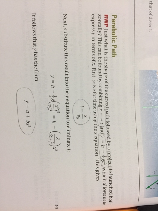 Solved Parabolic Path RWP just what is the shape of the | Chegg.com