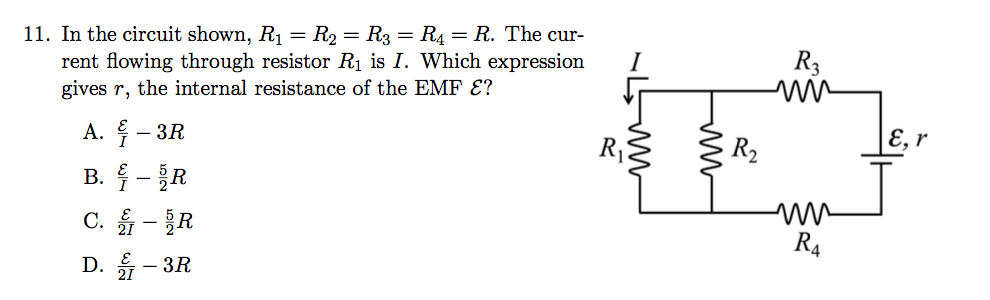 Solved In the circuit shown,R1 =R2 =R3 =R4 =R. The current | Chegg.com