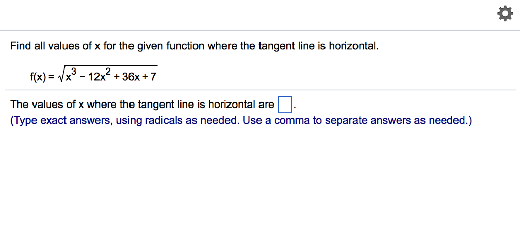 Solved Find all values of x for the given function where the | Chegg.com