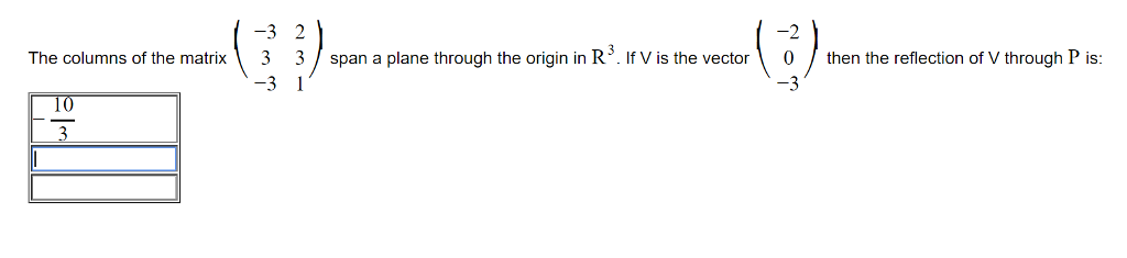 Solved R3 lf V is the vector then the reflection of V | Chegg.com