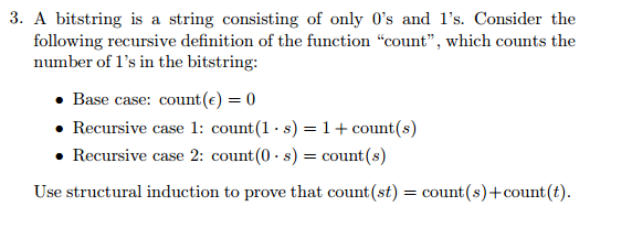 Solved A bit string is a string consisting of only 0's and | Chegg.com