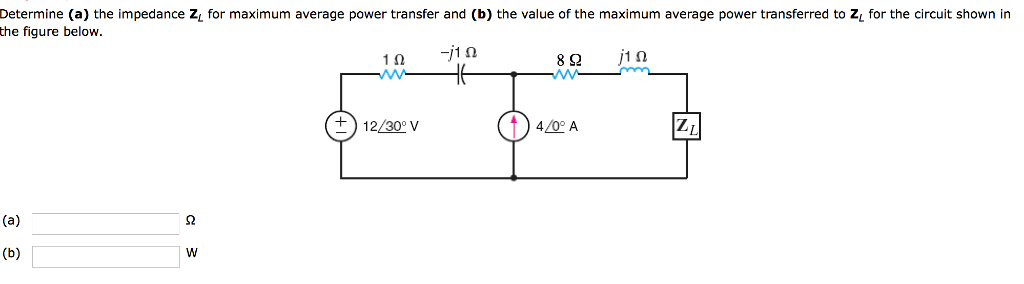 Solved Determine (a) the impedance Z for maximum average | Chegg.com
