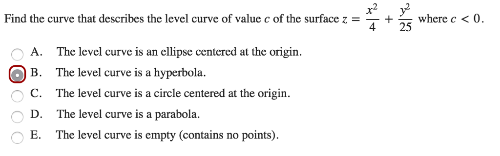 Solved Find the curve that describes the level curve of | Chegg.com