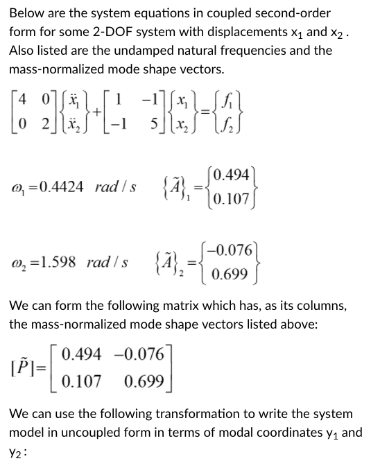 Solved Below are the system equations in coupled | Chegg.com