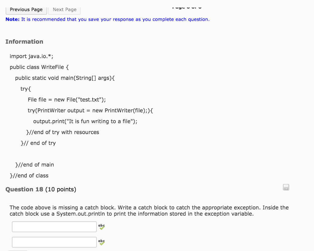 Solved import java.io.*; public class WriteFile {public | Chegg.com