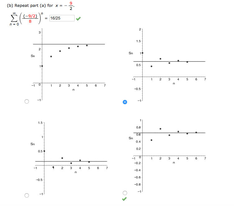 Solved The interval of convergence of the geometric series ) | Chegg.com