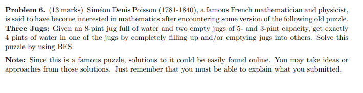 Solved Problem 6. (13 marks) Siméon Denis Poisson | Chegg.com