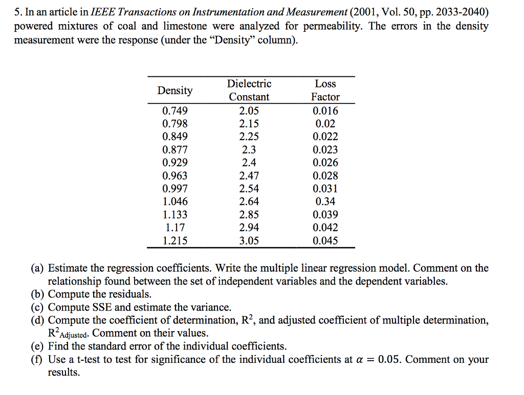 Solved In an article in IEEE Transactions on Instrumentation | Chegg.com