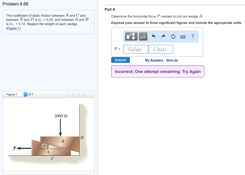 Solved The coefficient of static friction between A and C | Chegg.com