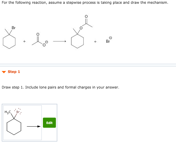 Solved For the following reaction, assume a stepwise process | Chegg.com