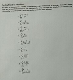 Series Practice | Chegg.com