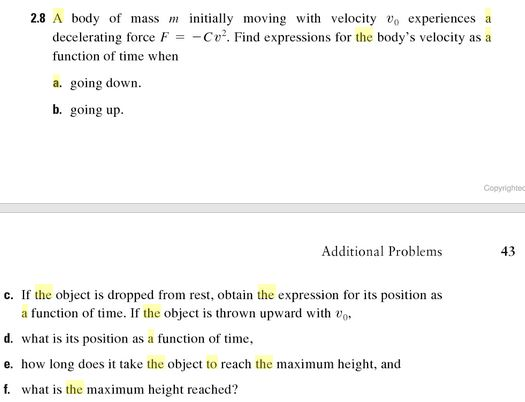 Solved A body of mass m initially moving with velocity | Chegg.com