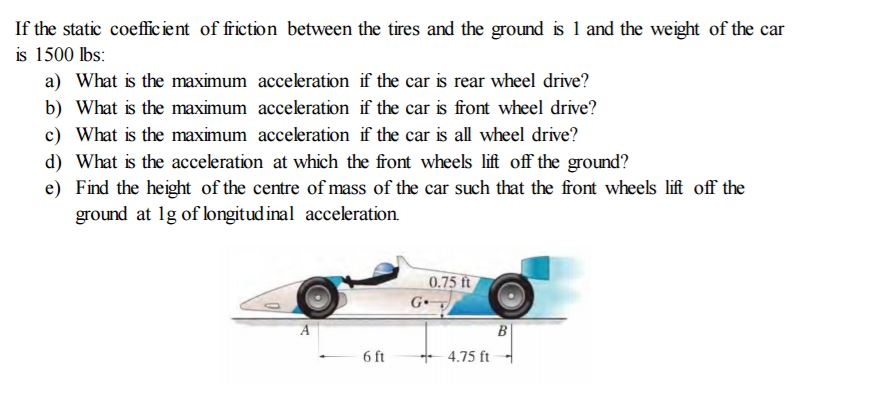 Solved If the static coefficient of friction between the | Chegg.com
