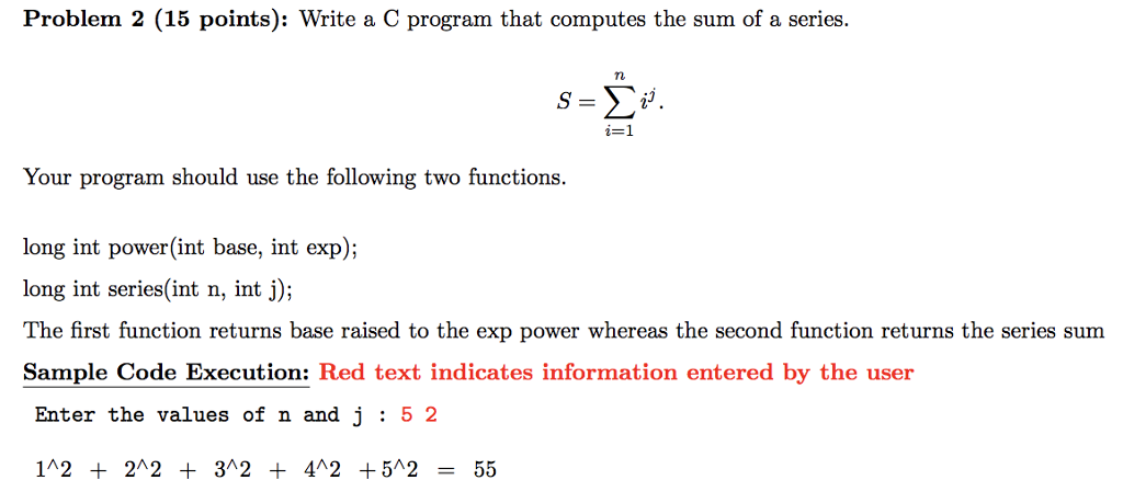 Solved Problem 2 (15 points): Write a C program that | Chegg.com