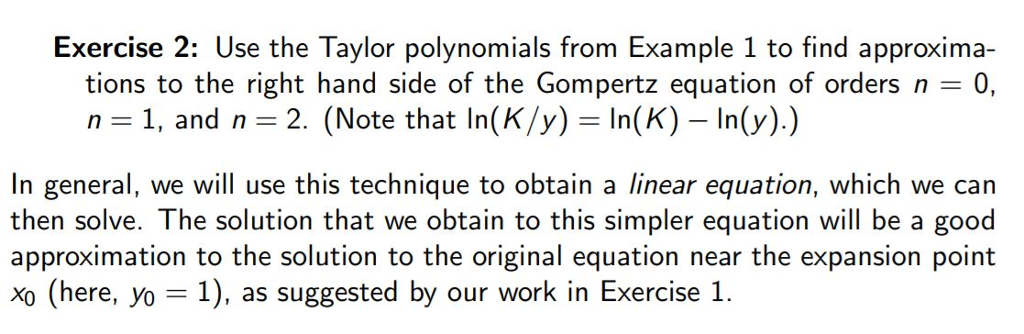 Solved Use the Taylor polynomials from Example 1 to find | Chegg.com