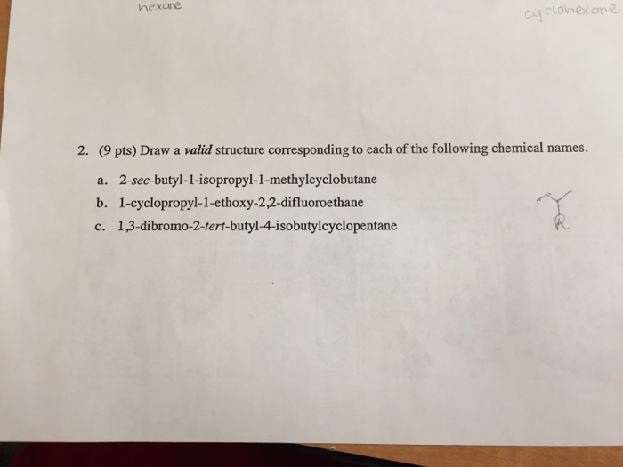 Solved Draw a valid structure corresponding to each of the | Chegg.com