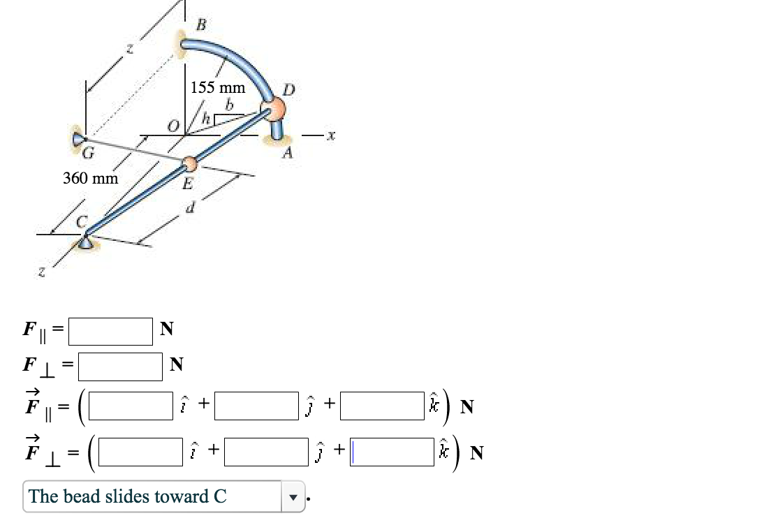 Solved The Structure Consists Of A Quarter Circular Rod Ab