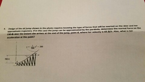 Design of the ski jump shown in the photo requires | Chegg.com