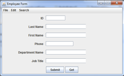 Solved Implement the following class (EmployeeForm) in | Chegg.com