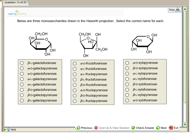 Solved Below are three monosaccharides drawn in the Haworth | Chegg.com