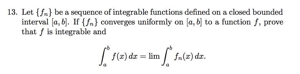 Solved 13 Let Fn Be A Sequence Of Integrable Functions 1152