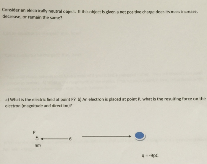 Solved 1. Consider an electrically neutral object. If this | Chegg.com