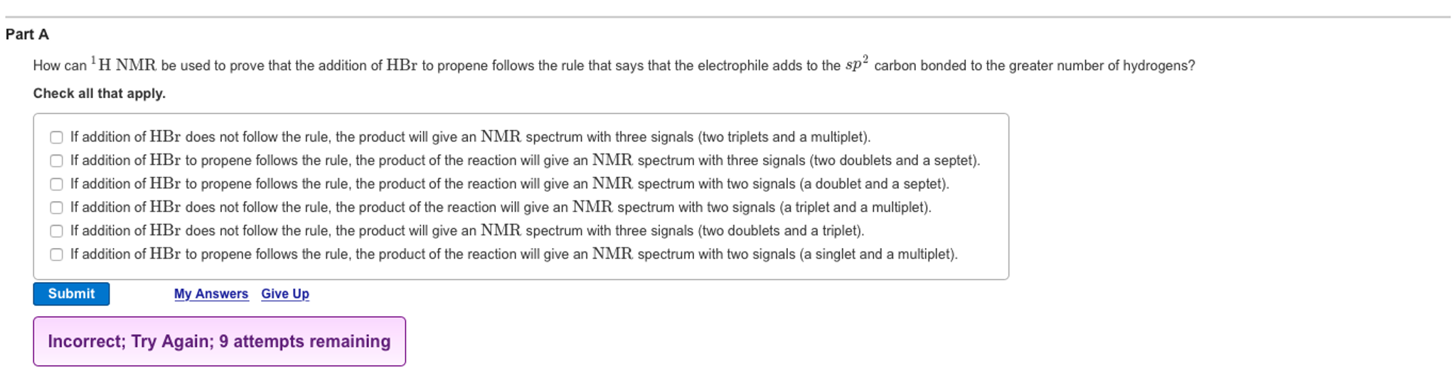 Solved How can^1H NMR be used to prove that the addition of | Chegg.com