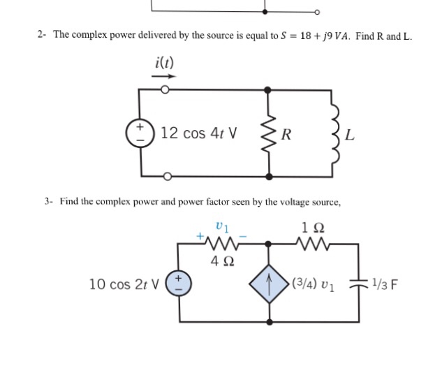 Solved The complex power delivered by the source is equal to | Chegg.com