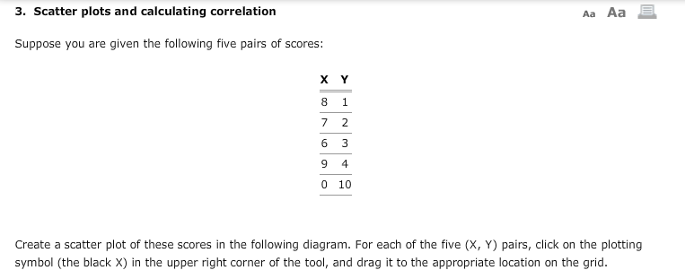 Solved 3. Scatter plots and calculating correlation Aa Aa | Chegg.com
