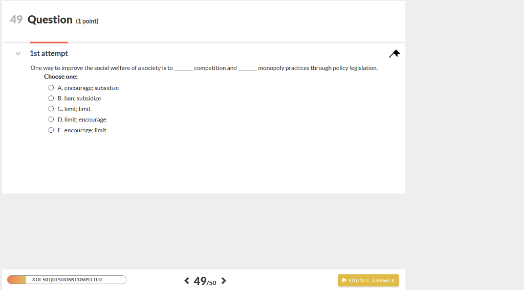 Solved 49 Question ( point) 1st attempt One way to improve | Chegg.com