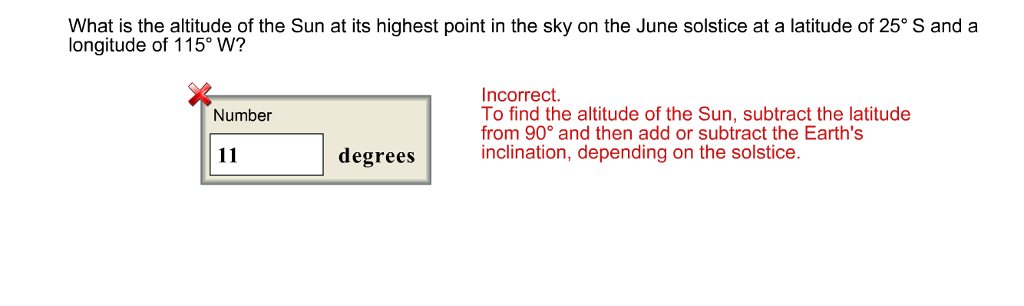 Solved What is the altitude of the Sun at its highest point | Chegg.com