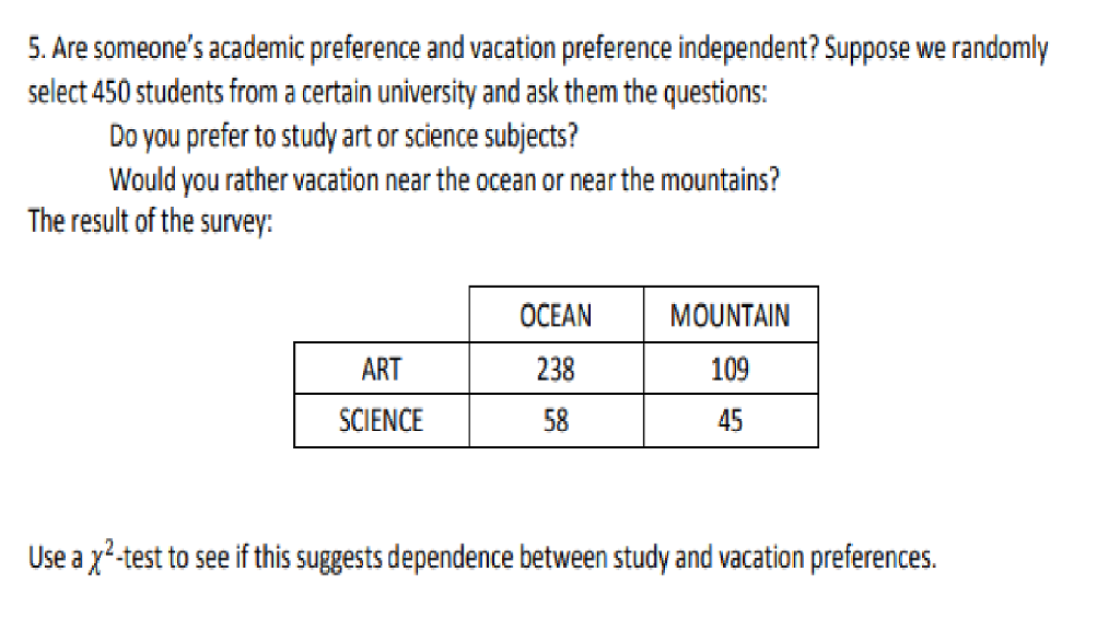 Solved (TEXT) 5. Are someone’s academic preference and | Chegg.com