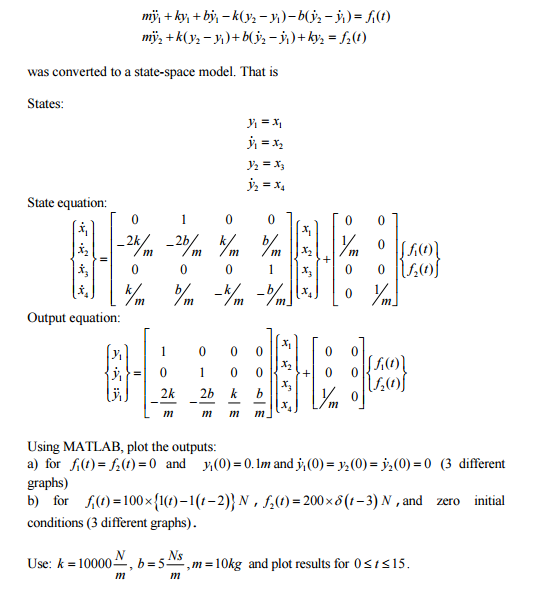 Solved for the following system of equations please show all | Chegg.com