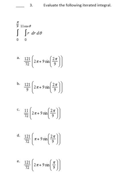 Solved Evaluate the following iterated integral double | Chegg.com
