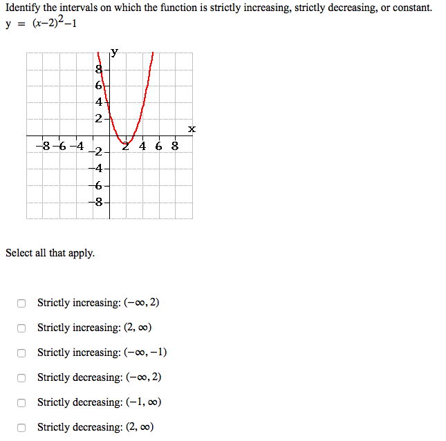 Solved Select All That Apply Strictly Increasing