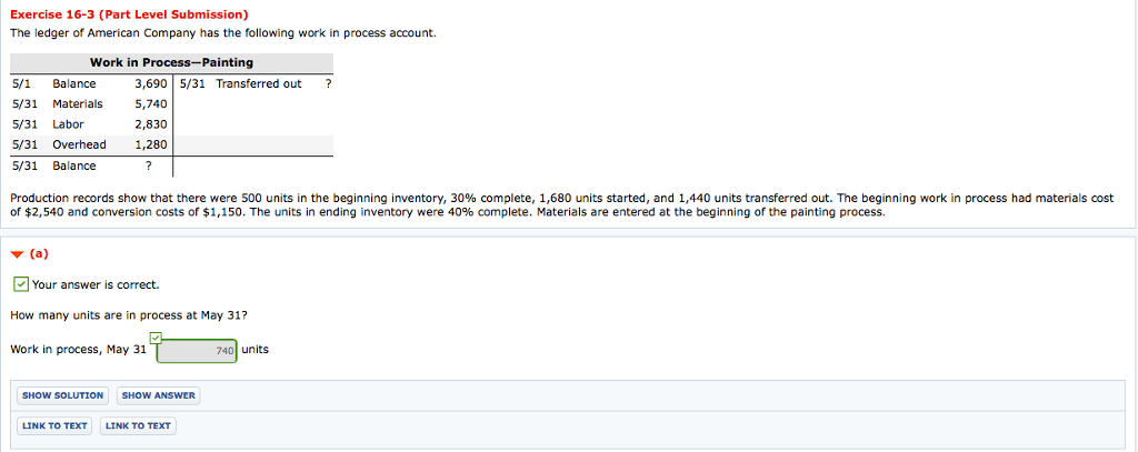 Solved Exercise 16-3 (Part Level Submission) The ledger of | Chegg.com