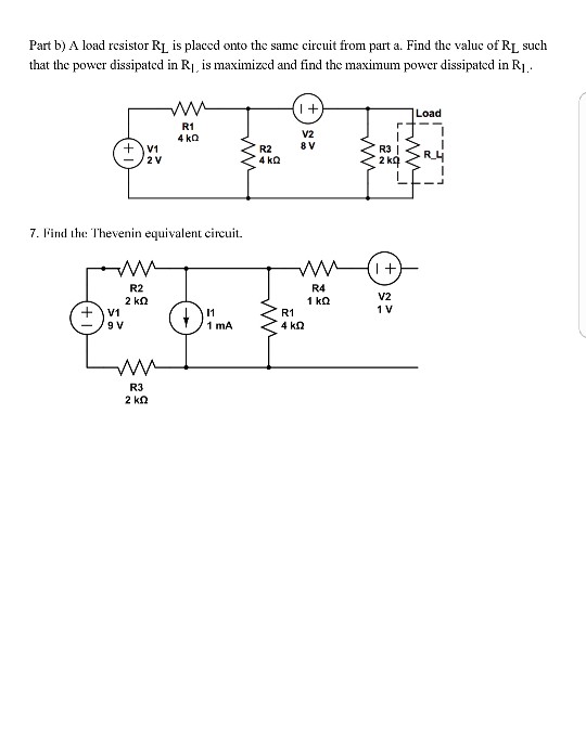 Solved A load resistor R_L is placed onto the same circuit | Chegg.com