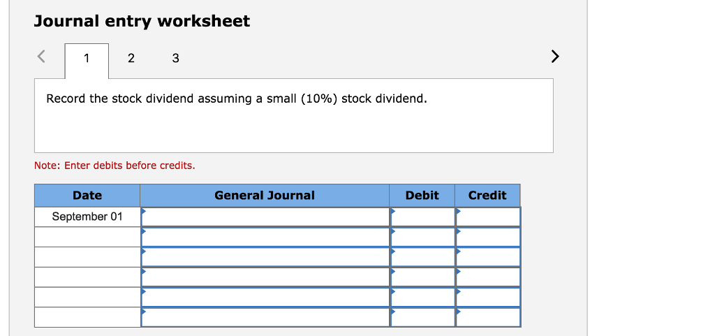 Solved Exercise 10-10 Record stock dividends and stock | Chegg.com