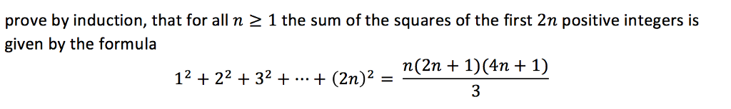 Solved prove by induction, that for all n 2 1 the sum of the | Chegg.com