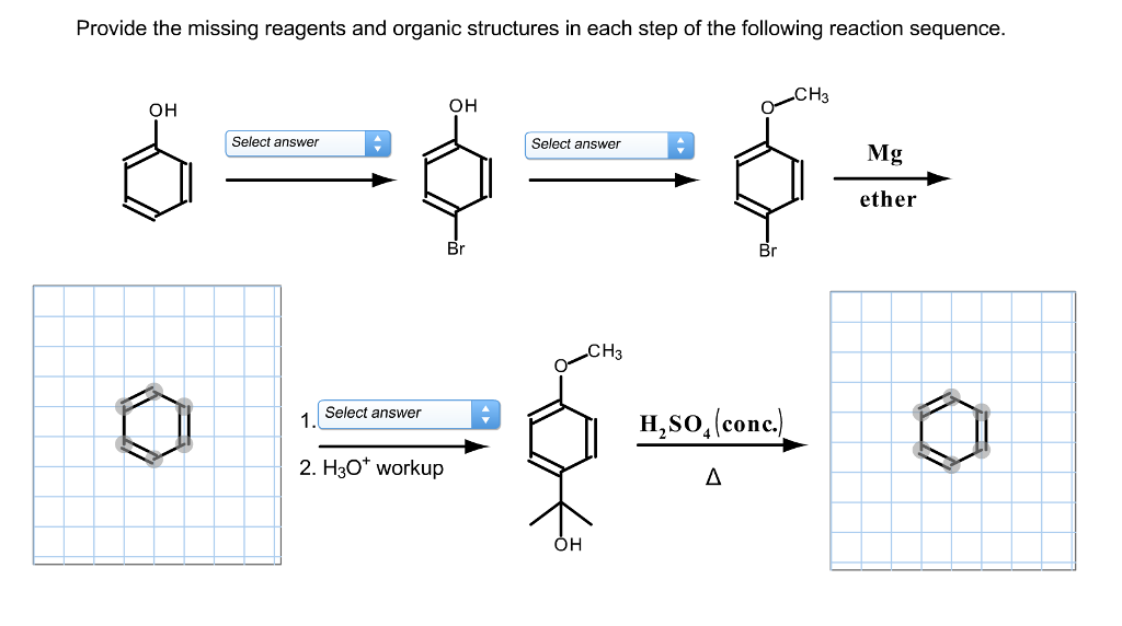 Solved Provide the missing reagents and organic structures | Chegg.com