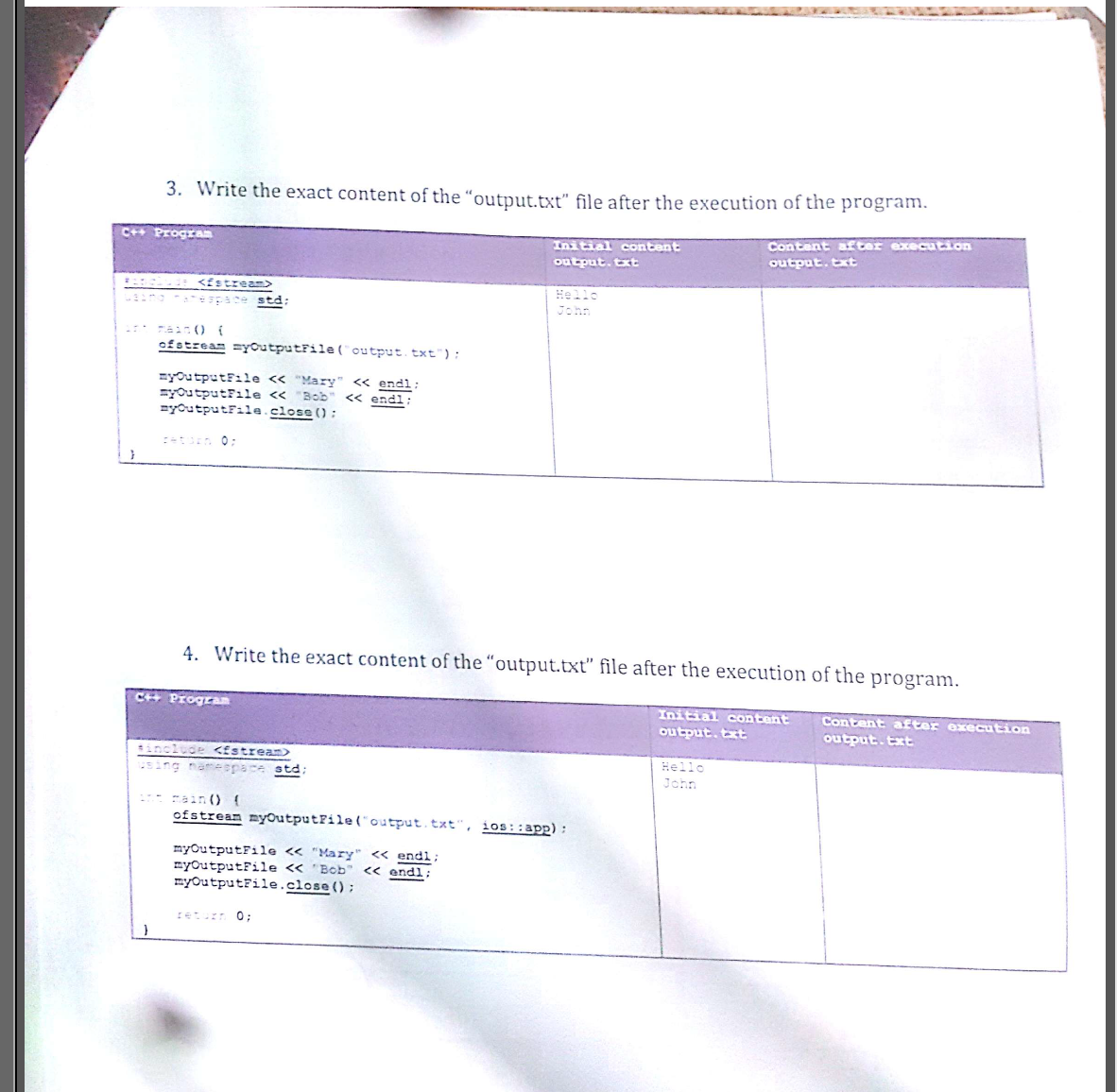 Solved Write the exact content of the Solved Write the exact content of the