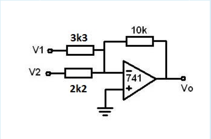 Solved For the amplifier circuit below, determine the output | Chegg.com