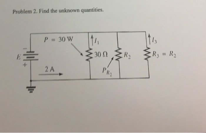 Solved Problem 2. Find the unknown quantities. P m 30 W 300 | Chegg.com