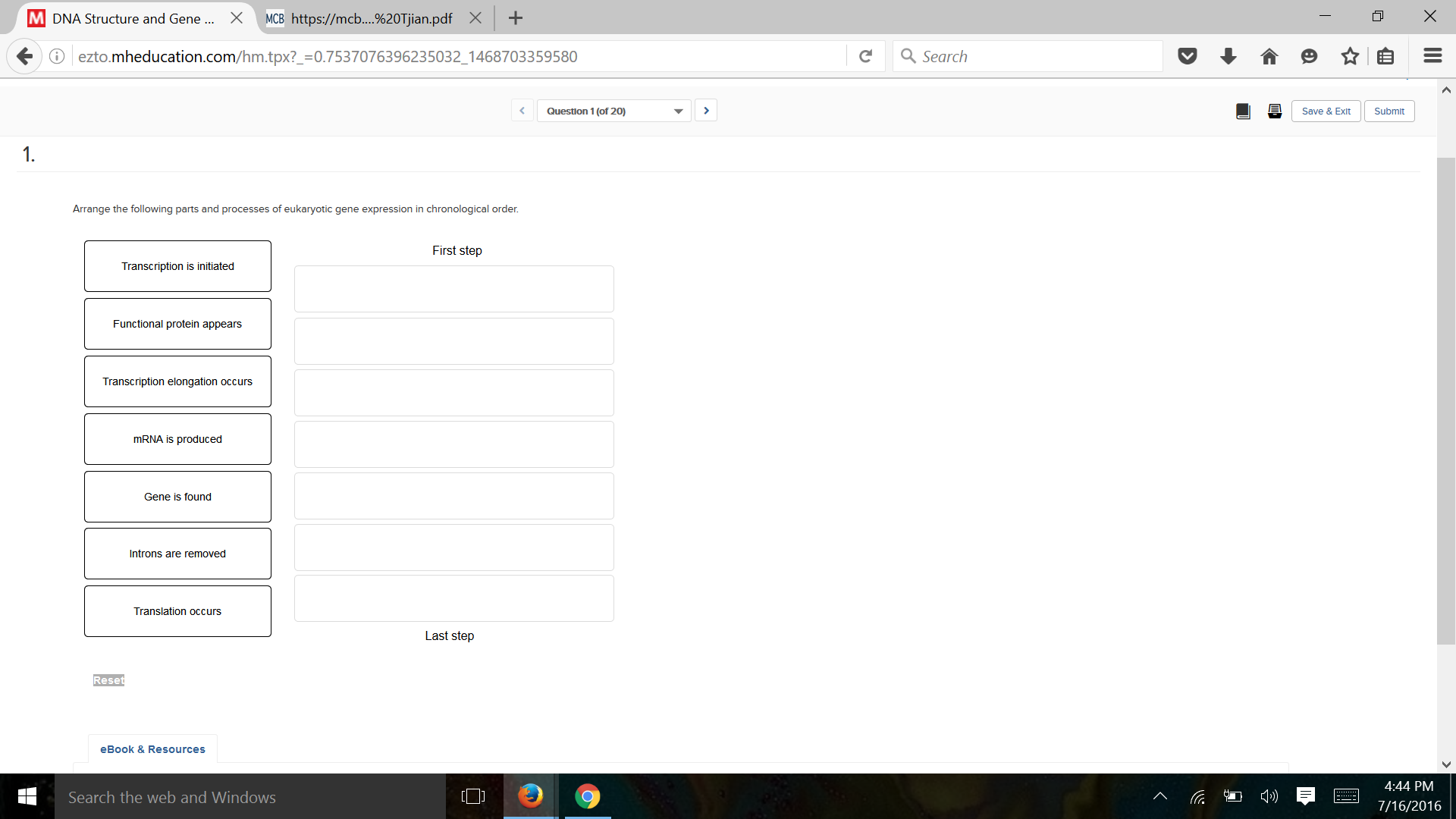 Solved Arrange the following parts and processes of | Chegg.com