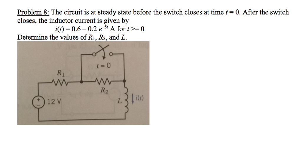 Solved The circuit is at steady state before the switch | Chegg.com