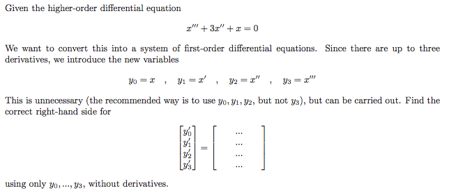 Solved Given the higher-order differential equation x'" + | Chegg.com